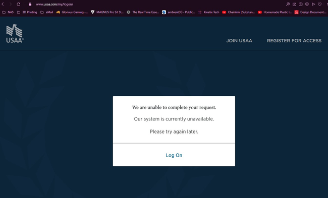 USAA Website Mobile App Down Or Not Working Support Aware