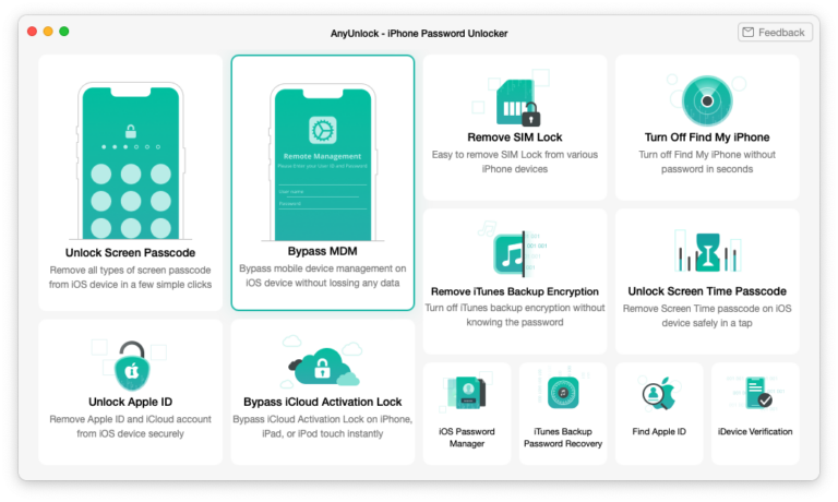 How to remove Remote Management from iPhone/iPad with AnyUnlock