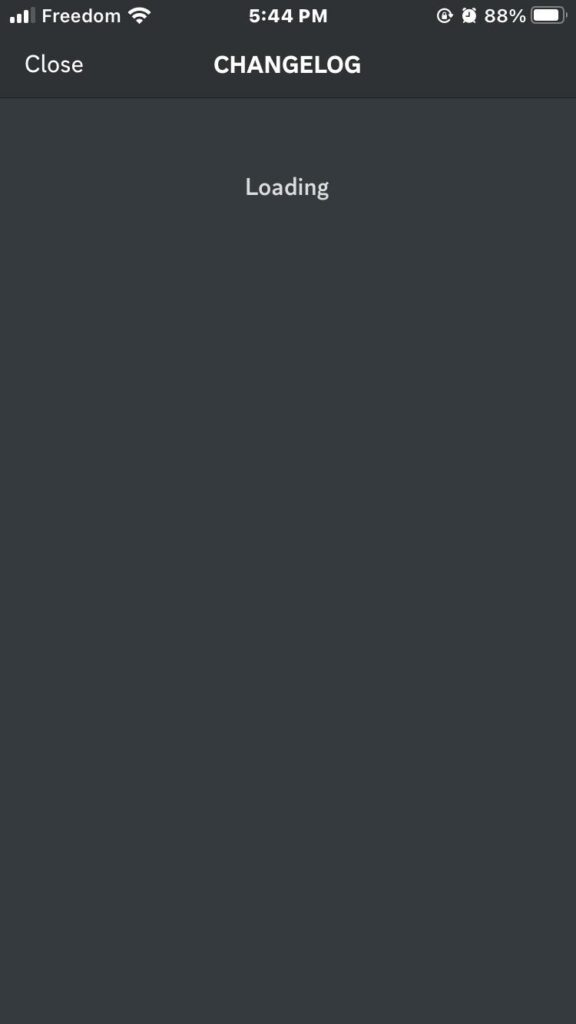 [U: 'What's new' throws error] Discord 'changelog pop up' not loading or constantly reappearing