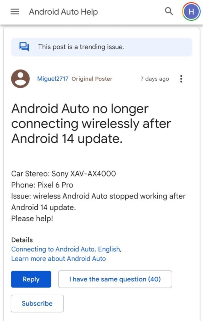 Pixel December update breaks Android Auto wireless connection