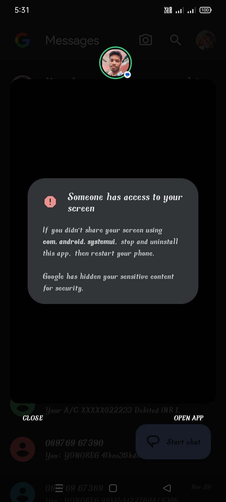 Google Messages screen sharing warning leaves users puzzled
