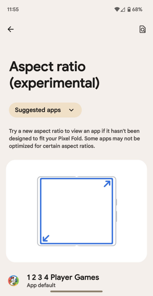 Pixel Fold & Tablet can now force apps into full screen aspect ratio