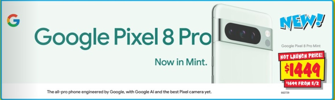 Australia’s JB HI-FI leaks Pixel 8 Pro mint green color
