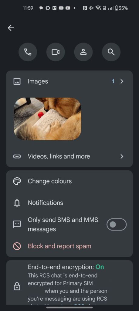 Google Messages beta now lets you change colors in RCS chats