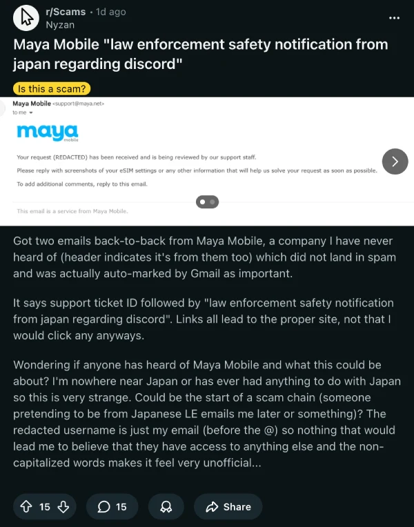 Many users baffled by surprise support ticket email from help@gotinder