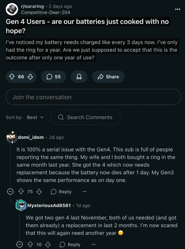 Oura Ring Battery Drain