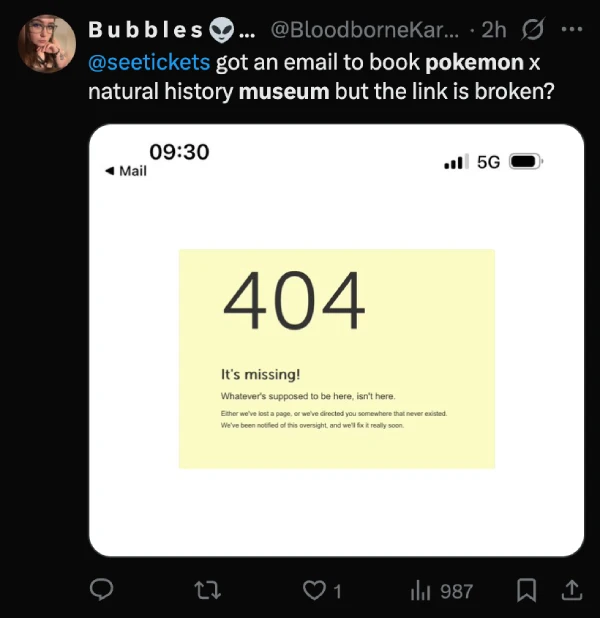 Links not working to book Pokémon museum tickets? Try this