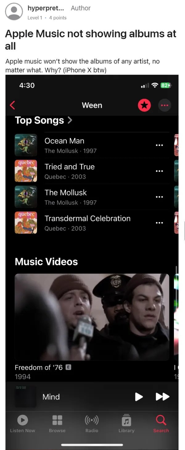 Apple Music not showing albums on artist pages for some users - PiunikaWeb