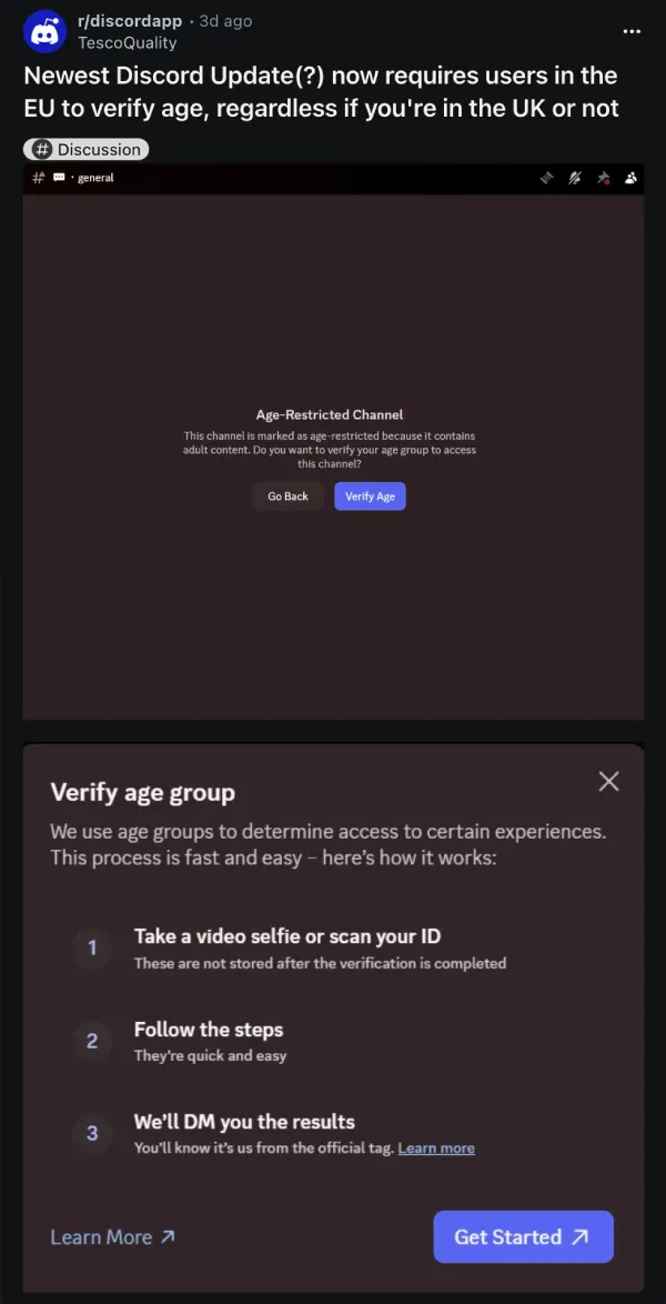 Discord’s age assurance prompts may be spreading outside the UK and ...