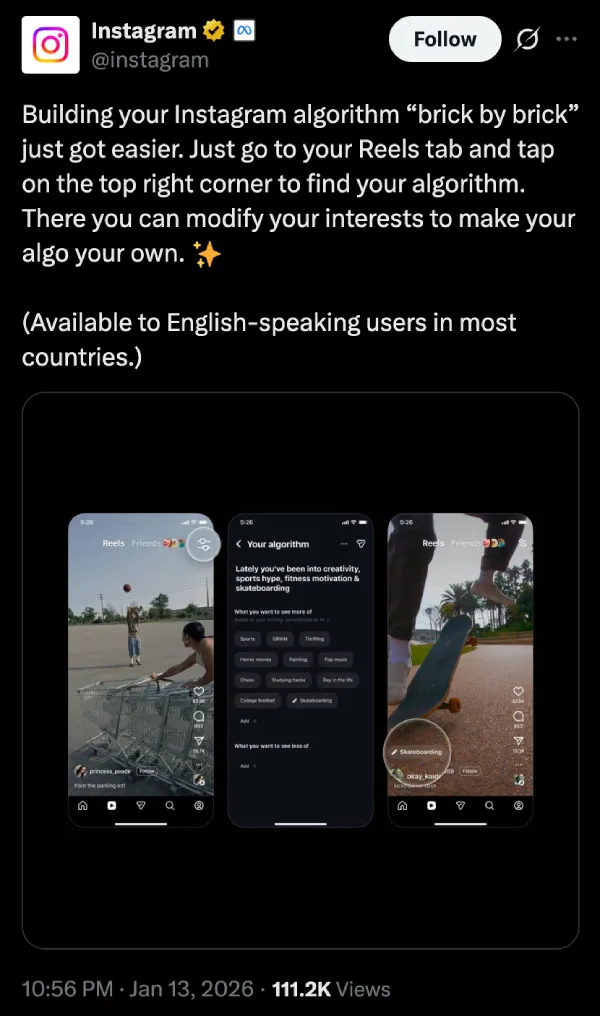 How to curate your Instagram feed with new “your algorithm” shortcut
