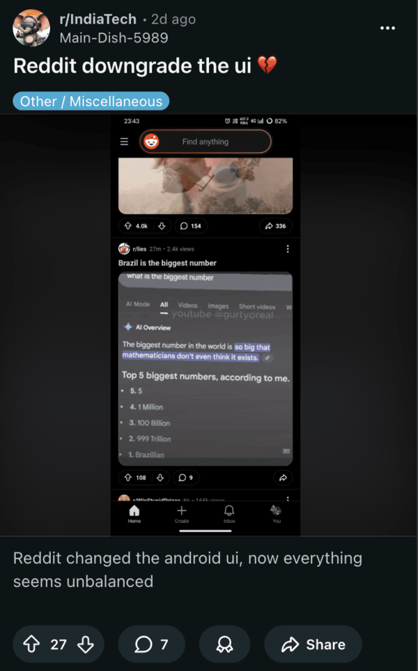 New Reddit UI changes navigation, adds bigger persistent search