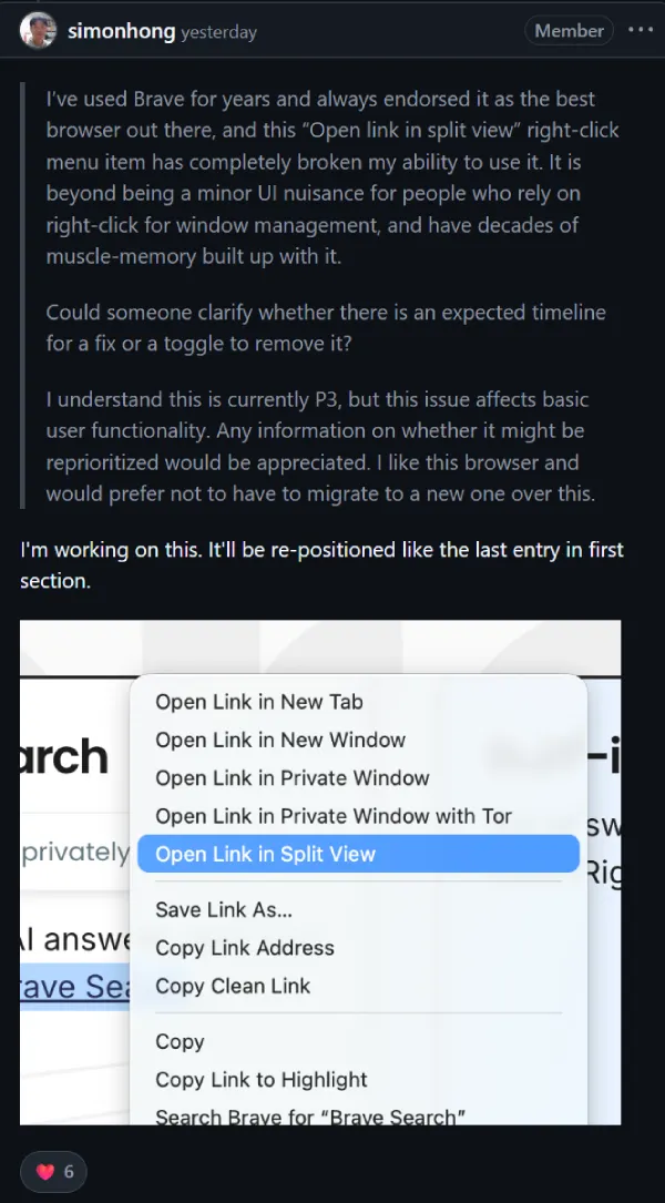 Brave Browser removes Split View flag from brave://flags