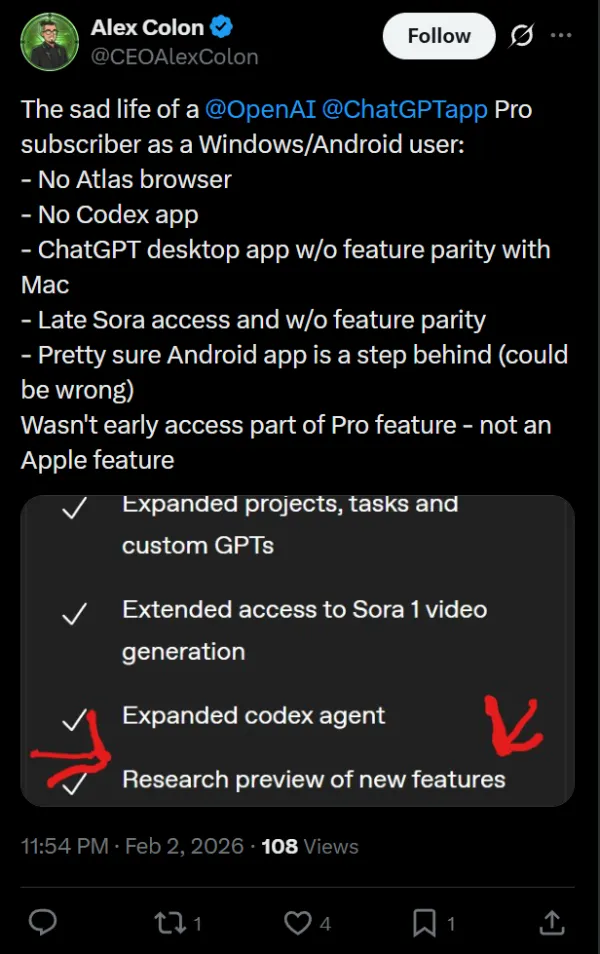 Here's why OpenAI's Codex app is not yet out for Windows