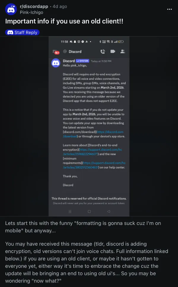 Discord encryption update will block older app versions from voice ...