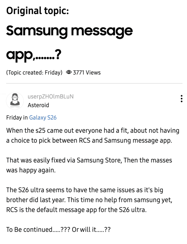 Samsung Messages incompatible or missing on your new S26? Here's why