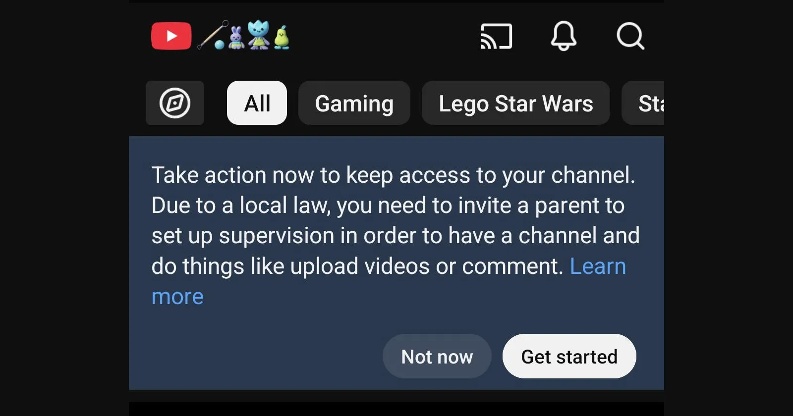 YouTube “invite a parent” prompt appearing for some adult users [U ...