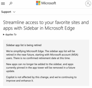 Microsoft begins phasing out Edge Sidebar app list, leaves Copilot ...