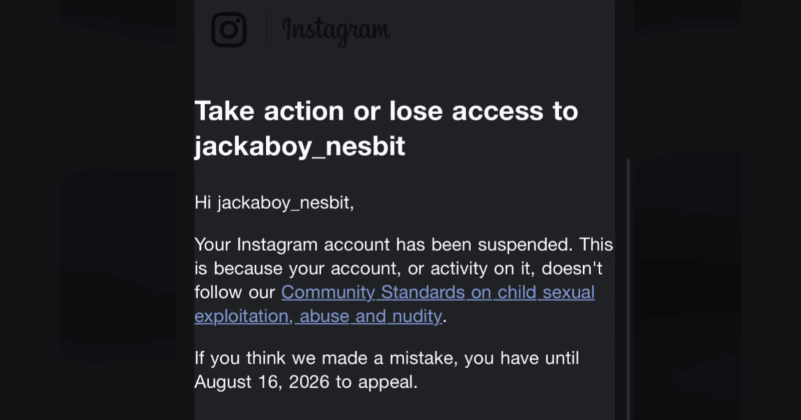 Instagram ‘Action needed on your account' suspension emails freak users out