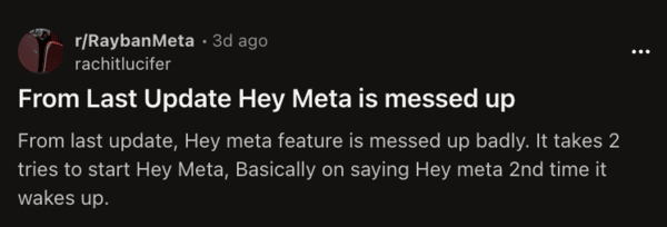 Ray-Ban Meta's v25.0 update plagued by battery drain and AI bugs