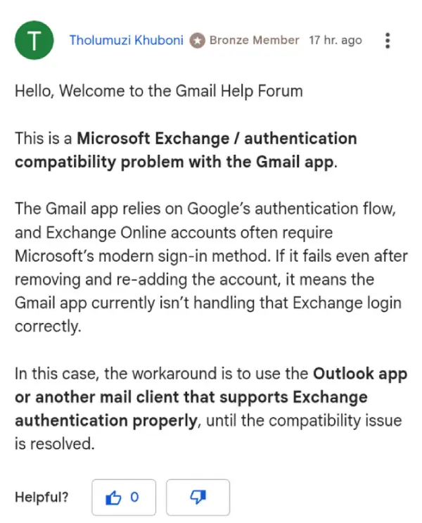 Gmail app bug locks some Microsoft 365 and Exchange Online users out on ...