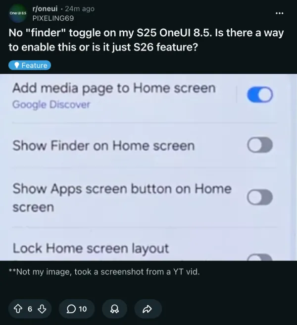 Galaxy S25's One UI 8.5 update excludes several S26 features, including ...