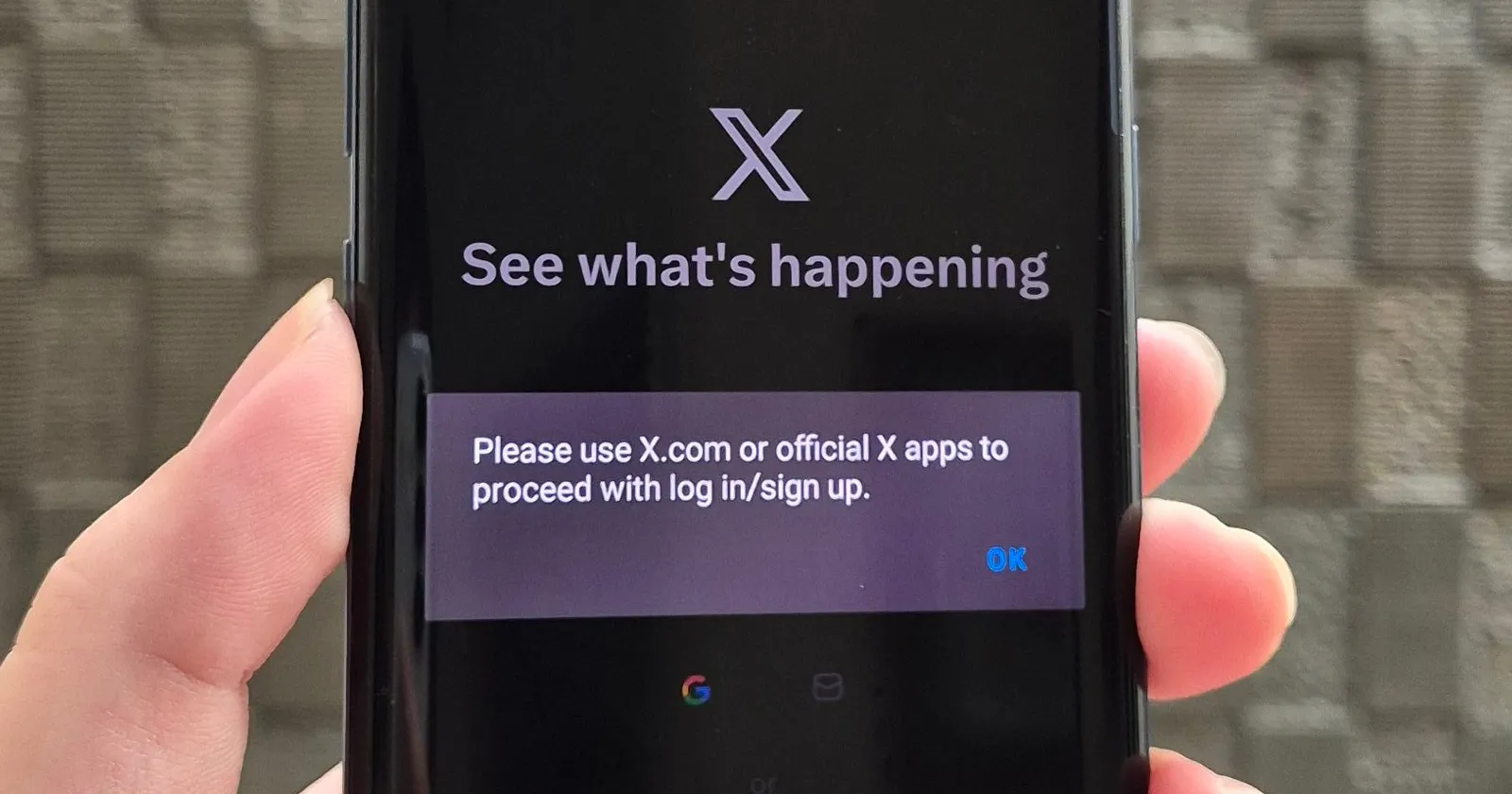 X just made it much harder to log in on older Android phones - PiunikaWeb