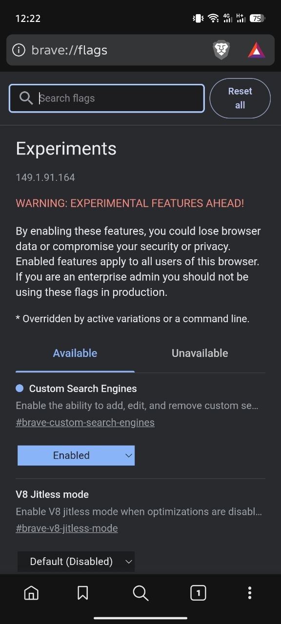 Brave v1.91 for Android brings Chromium v149, custom search engines ...