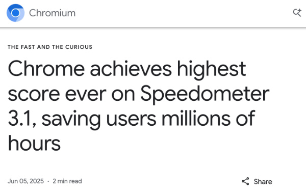 Google Chrome enhances rendering efficiency to speed up web browsing
