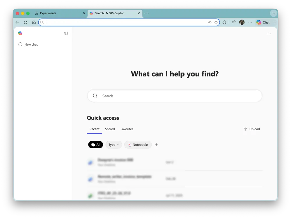 Microsoft appears to be experimenting with a different kind of New Tab page